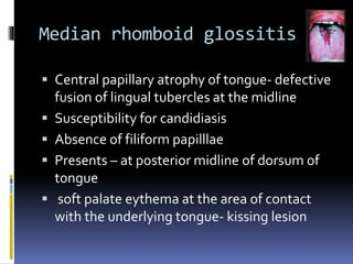 Tongue disorders | PPTX