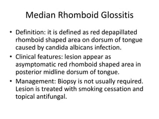 Tongue disorders | PPTX