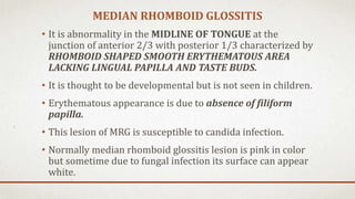 Tongue disorders | PPTX