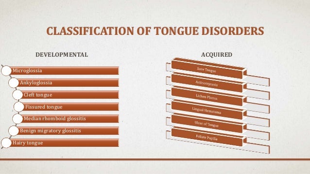 Tongue disorders