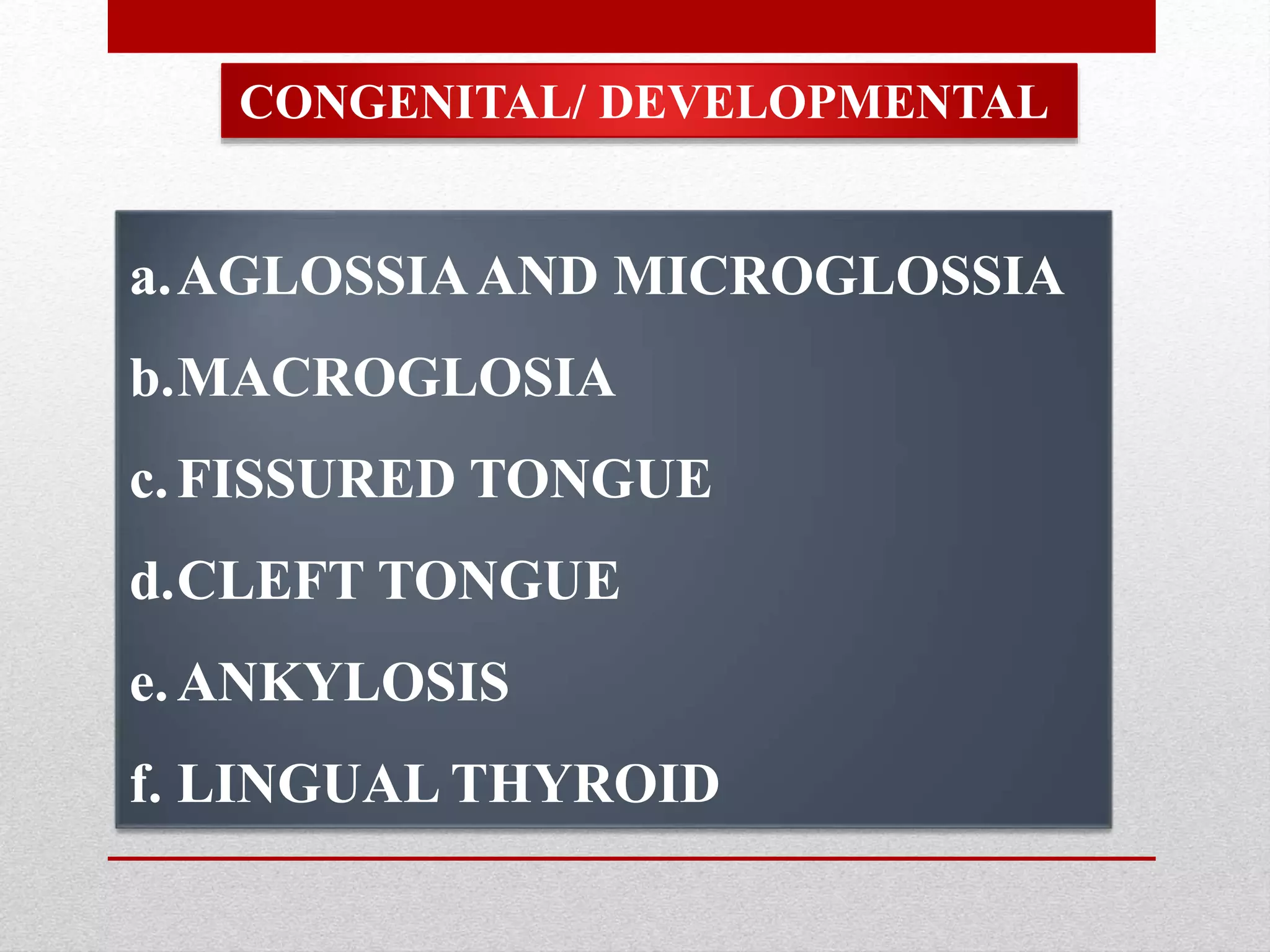 Tongue disorders | PPTX