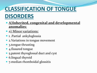Diseases of Tongue | PPTX