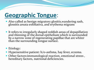 Diseases of Tongue | PPTX