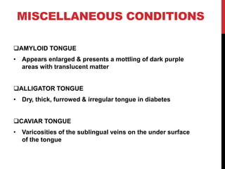 Tongue in health and disease | PPTX