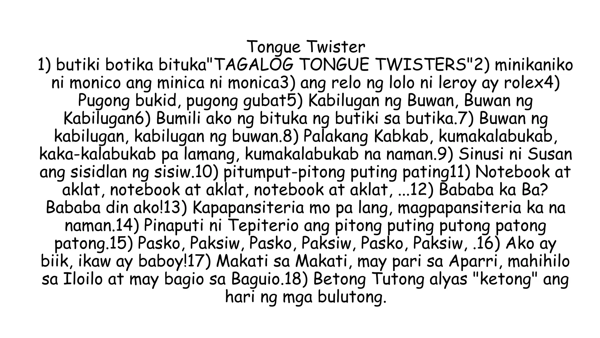 Tongue Twister list of memorizing sentences.pptx