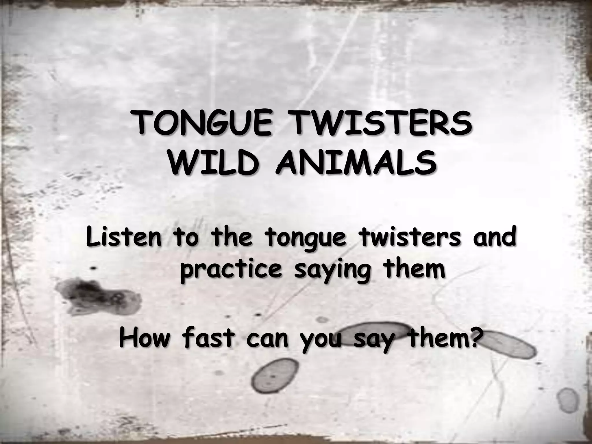 Tongue twister | PPTX