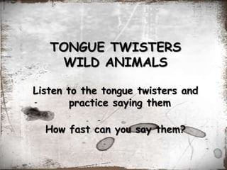 Tongue twister | PPTX