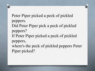 Tongue twisters | PPTX