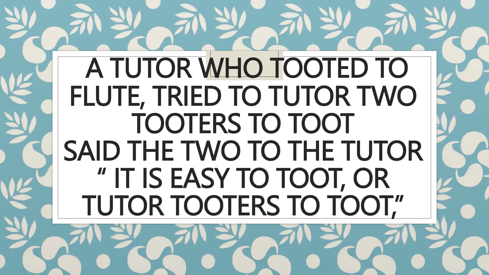 Tongue twisters for students activity st | PPTX