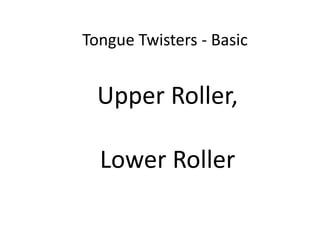 Tongue Twisters | PPTX
