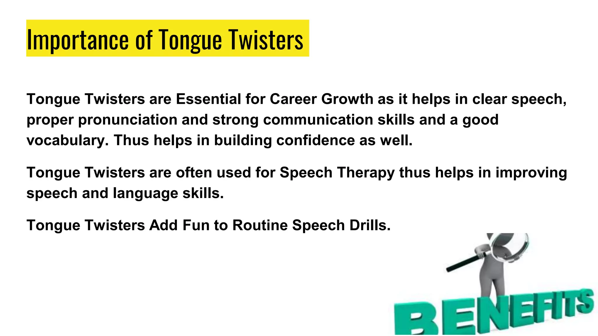 Tongue twisters for a twist........... | PPTX