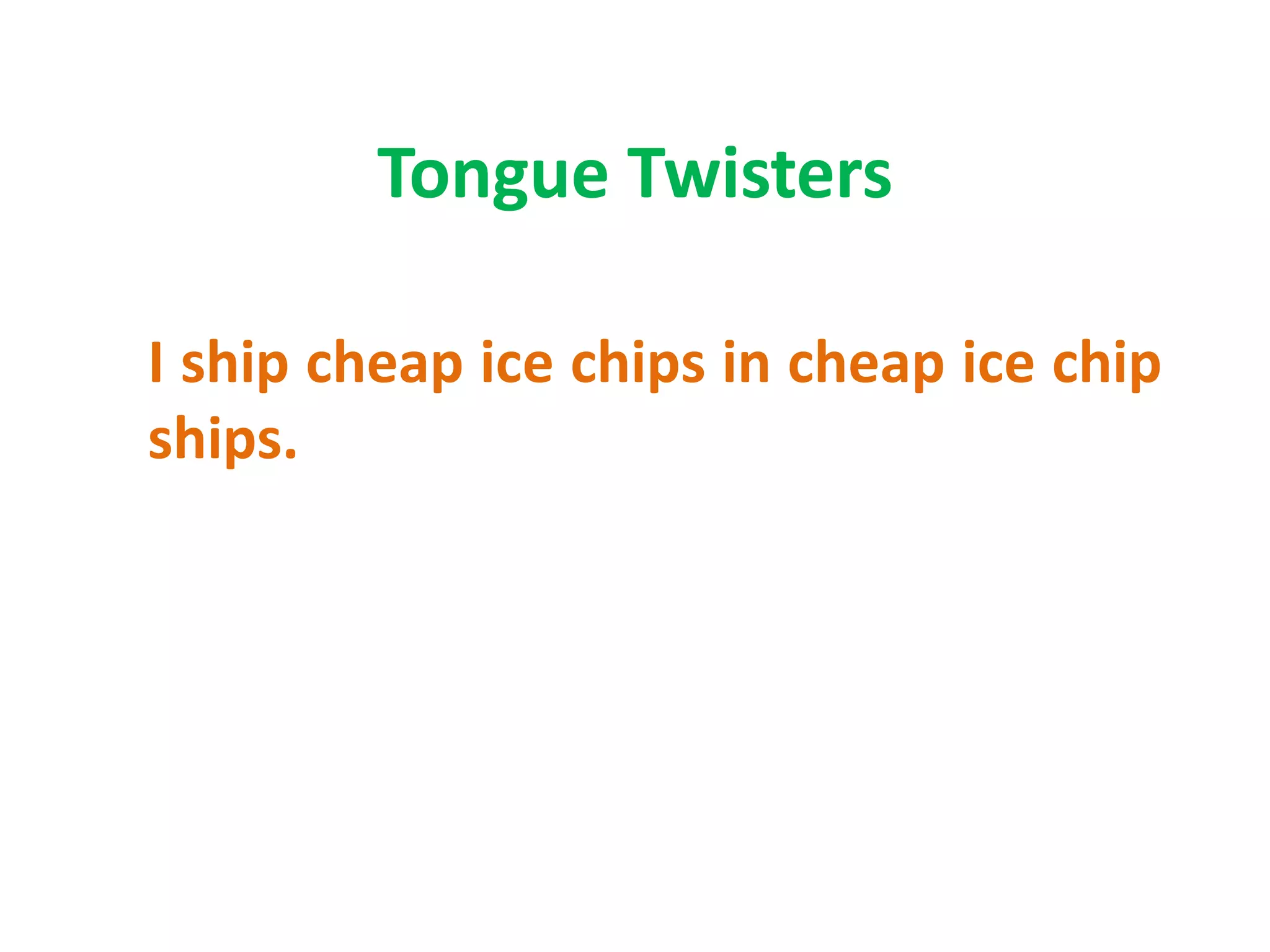 Tongue twisters unit 1 3 | PPTX