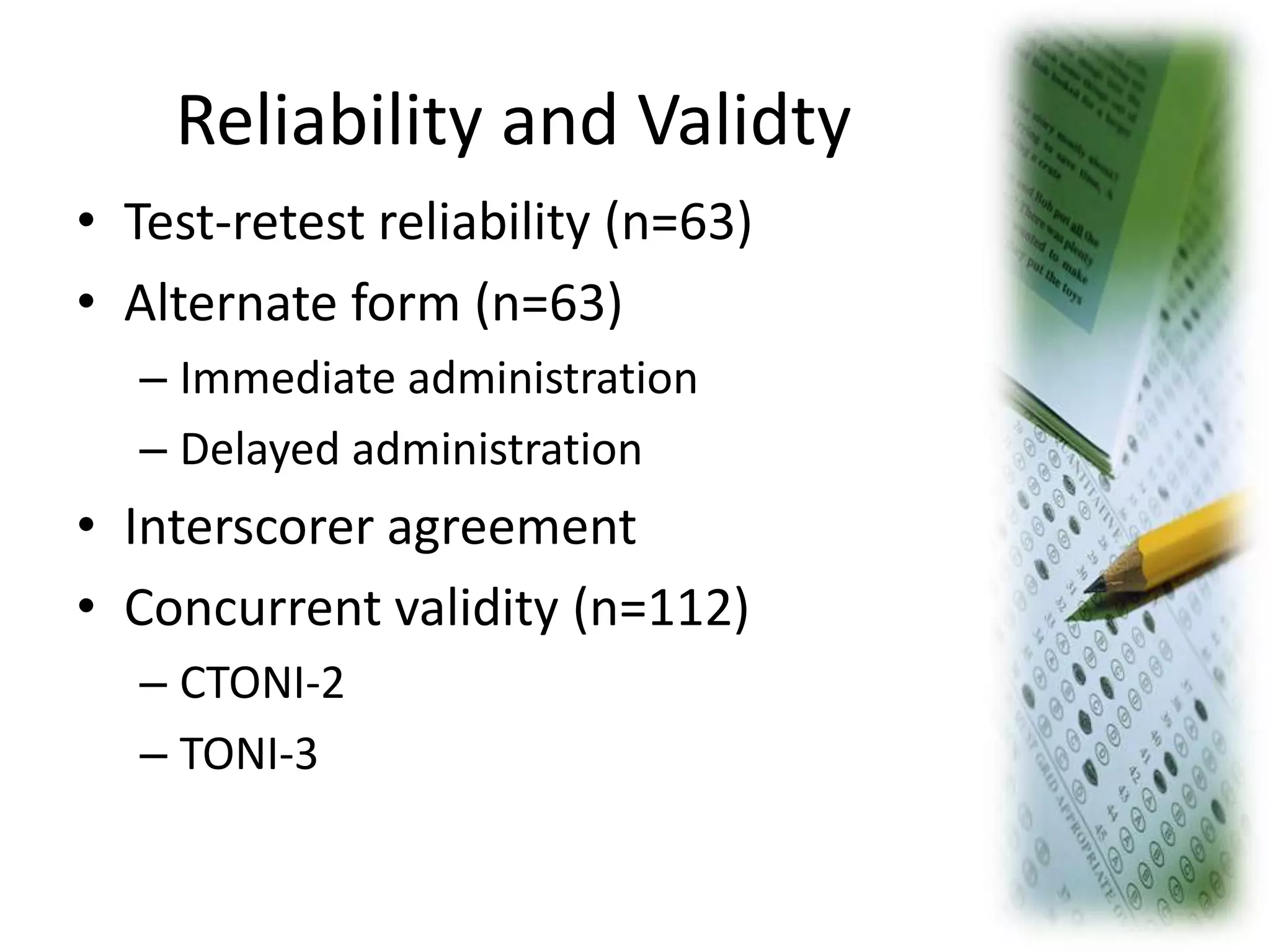 TONI-4 Test Review | PPTX