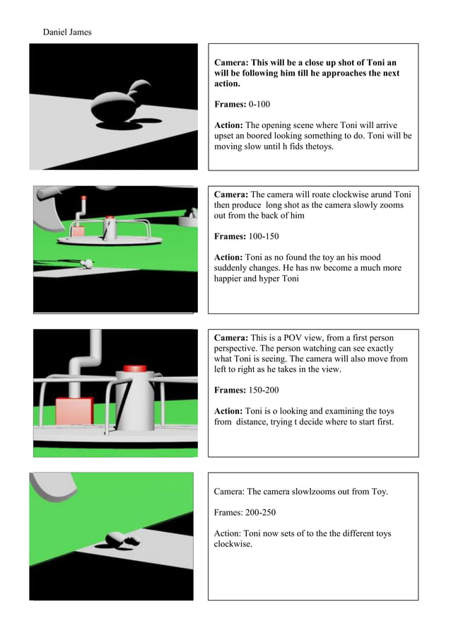 Toni animation plan | PDF | Video Production | Content Production