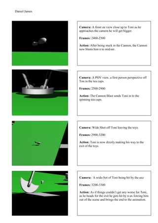 Toni animation plan | PDF | Video Production | Content Production