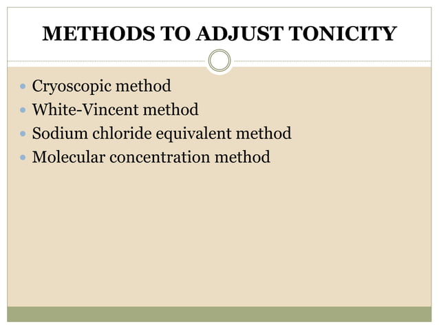 importance of Tonicity | PPTX | Blood Disorders | Diseases and Conditions