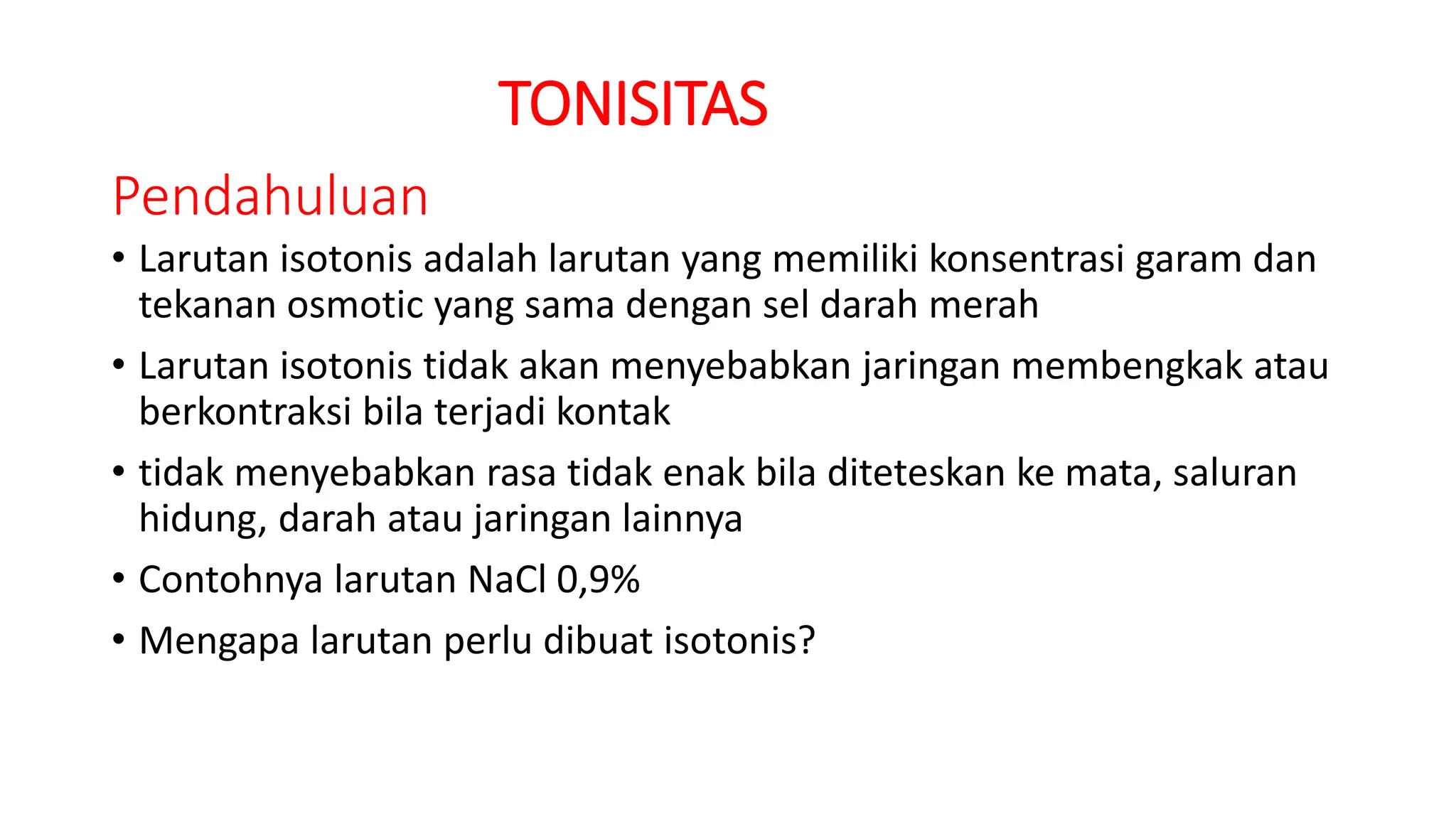 Penetapan tonisitas sediaan farmasi steril | PDF