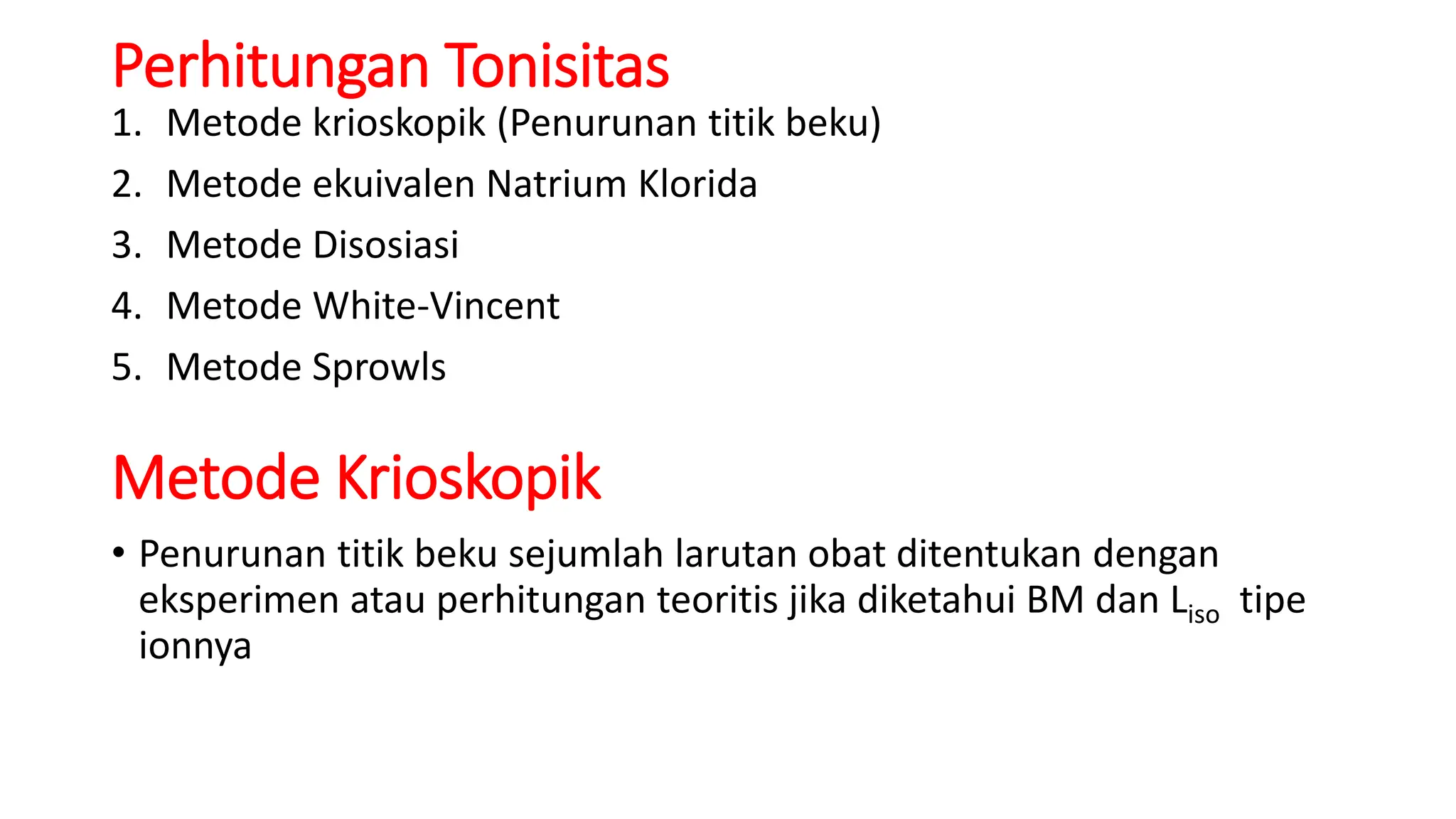 Penetapan tonisitas sediaan farmasi steril | PDF