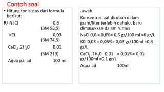 Penetapan tonisitas sediaan farmasi steril | PDF
