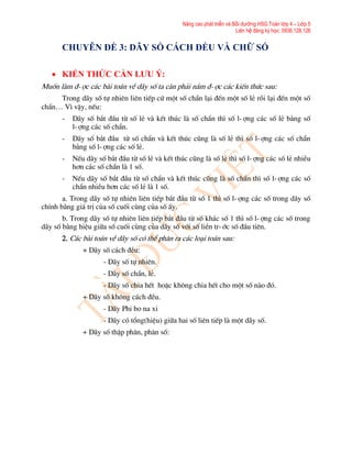 TOÁN LỚP 5 NÂNG CAO - CHUYÊN ĐỀ VỀ DÃY SỐ | PDF