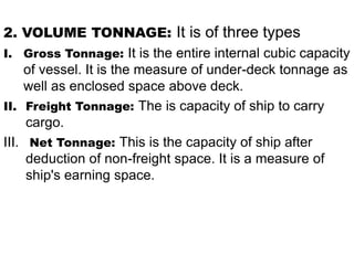 Tonnage - Ships Capacity | PPTX