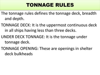 Tonnage - Ships Capacity | PPTX