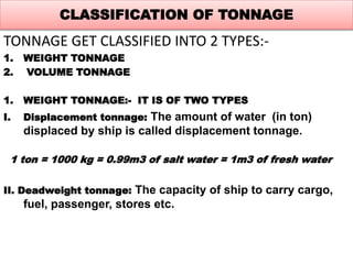 Tonnage - Ships Capacity | PPT