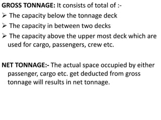 Tonnage - Ships Capacity | PPT