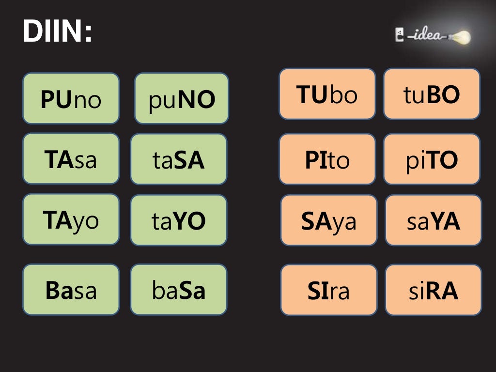 Tono, Diin at Antala