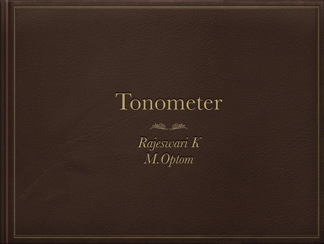 Tonometer - Basics & Types | PDF | Eye and Vision Conditions | Diseases ...