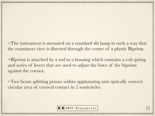 Tonometer - Basics & Types | PDF