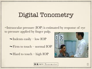Tonometer - Basics & Types | PDF