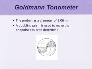Tonometer final.pptx | Eye and Vision Conditions | Diseases and Conditions