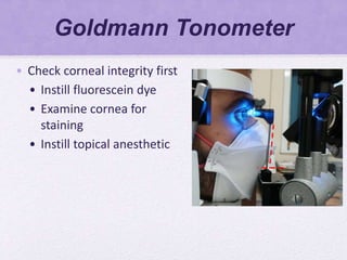 Tonometer final.pptx | Eye and Vision Conditions | Diseases and Conditions