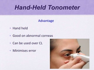 Tonometer final.pptx | Eye and Vision Conditions | Diseases and Conditions