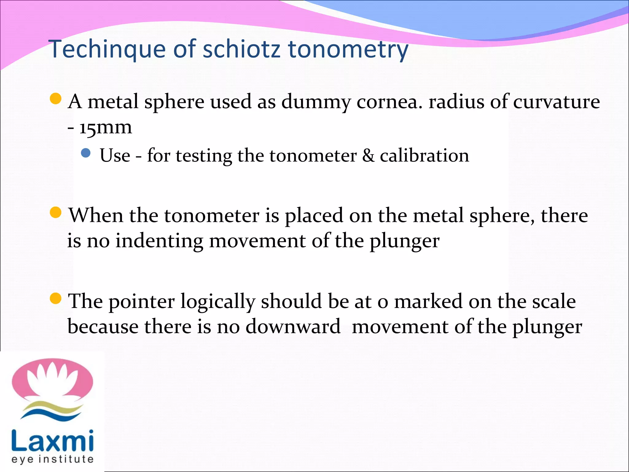 Tonometry | PPT | Eye and Vision Conditions | Diseases and Conditions