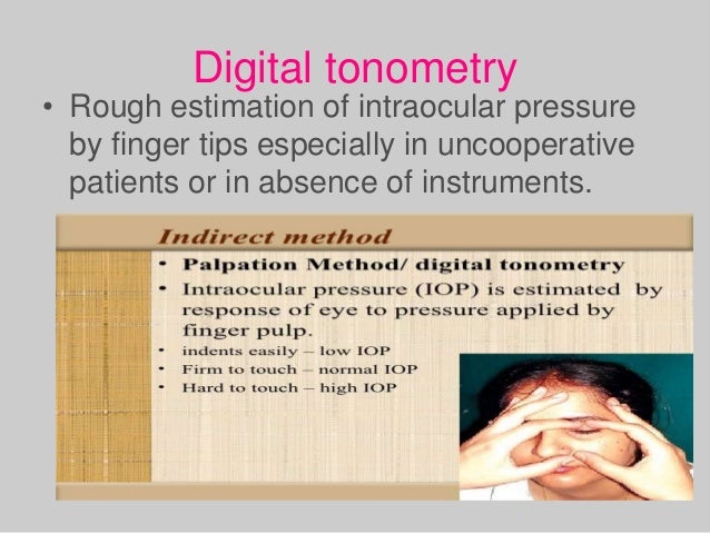 Tonometry in ophthalmology
