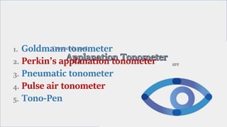 Tonometry (Ophthalmology) | PPTX | Eye and Vision Conditions | Diseases ...