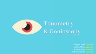 Tonometry (Ophthalmology) | PPTX | Eye and Vision Conditions | Diseases ...