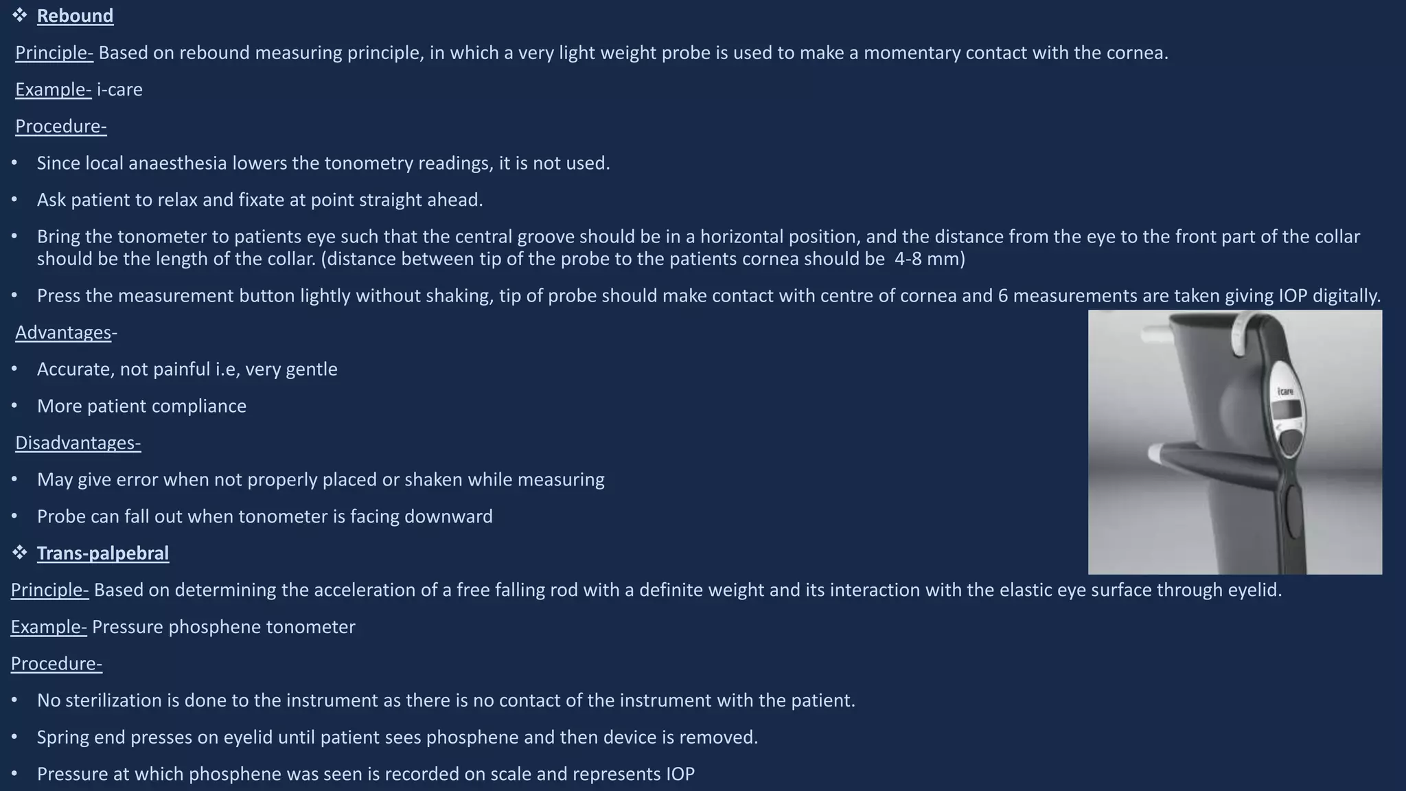 Tonometry Procedure | PPTX | Eye and Vision Conditions | Diseases and ...