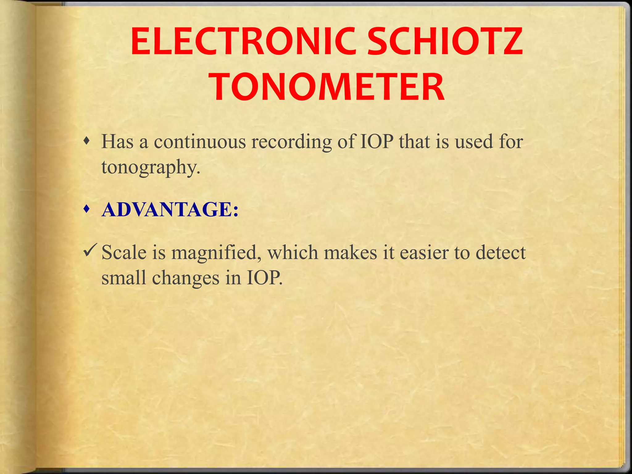 Different types of Tonometry | PPTX