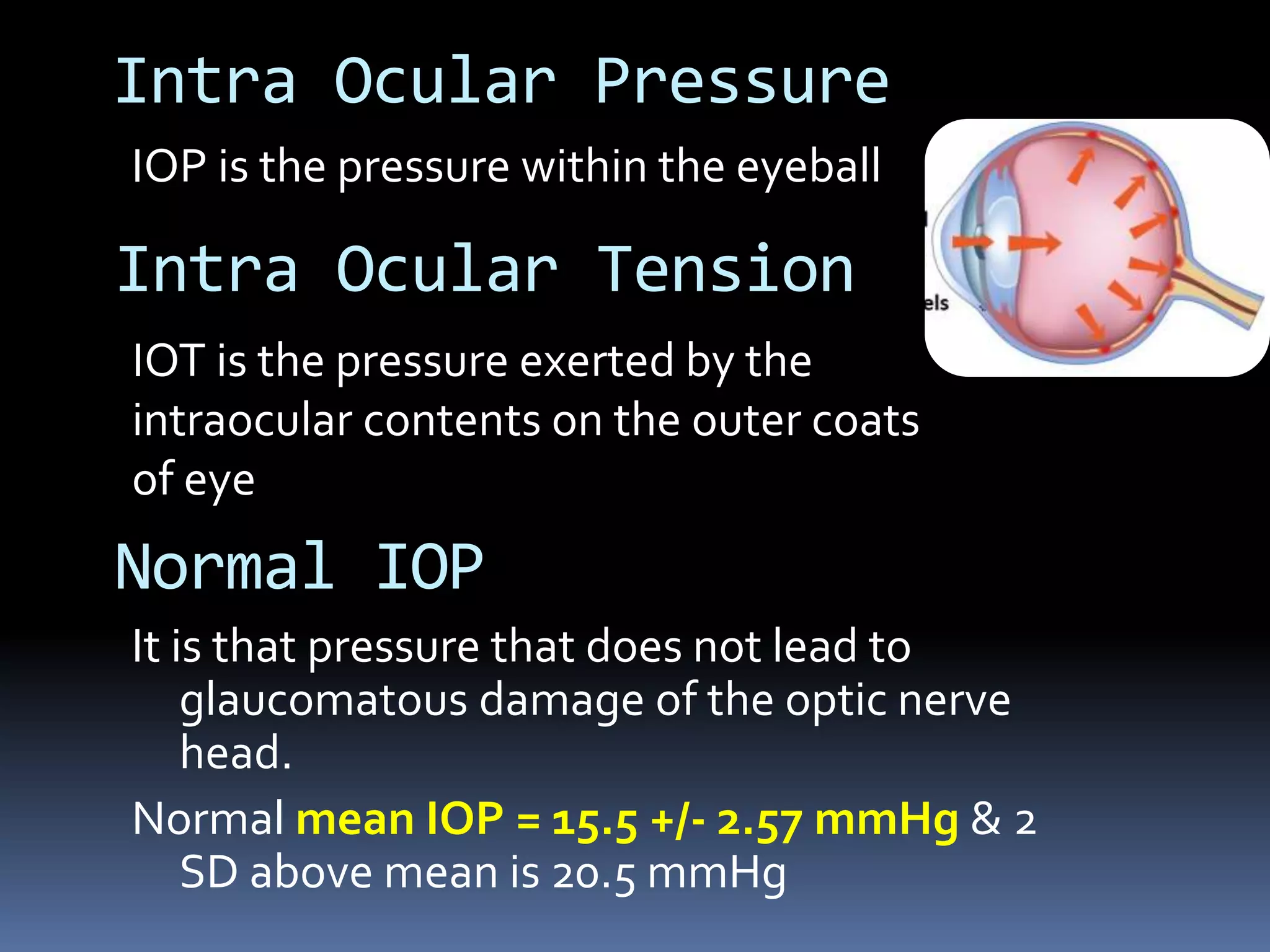 TONOMETRY | PPTX | Eye and Vision Conditions | Diseases and Conditions