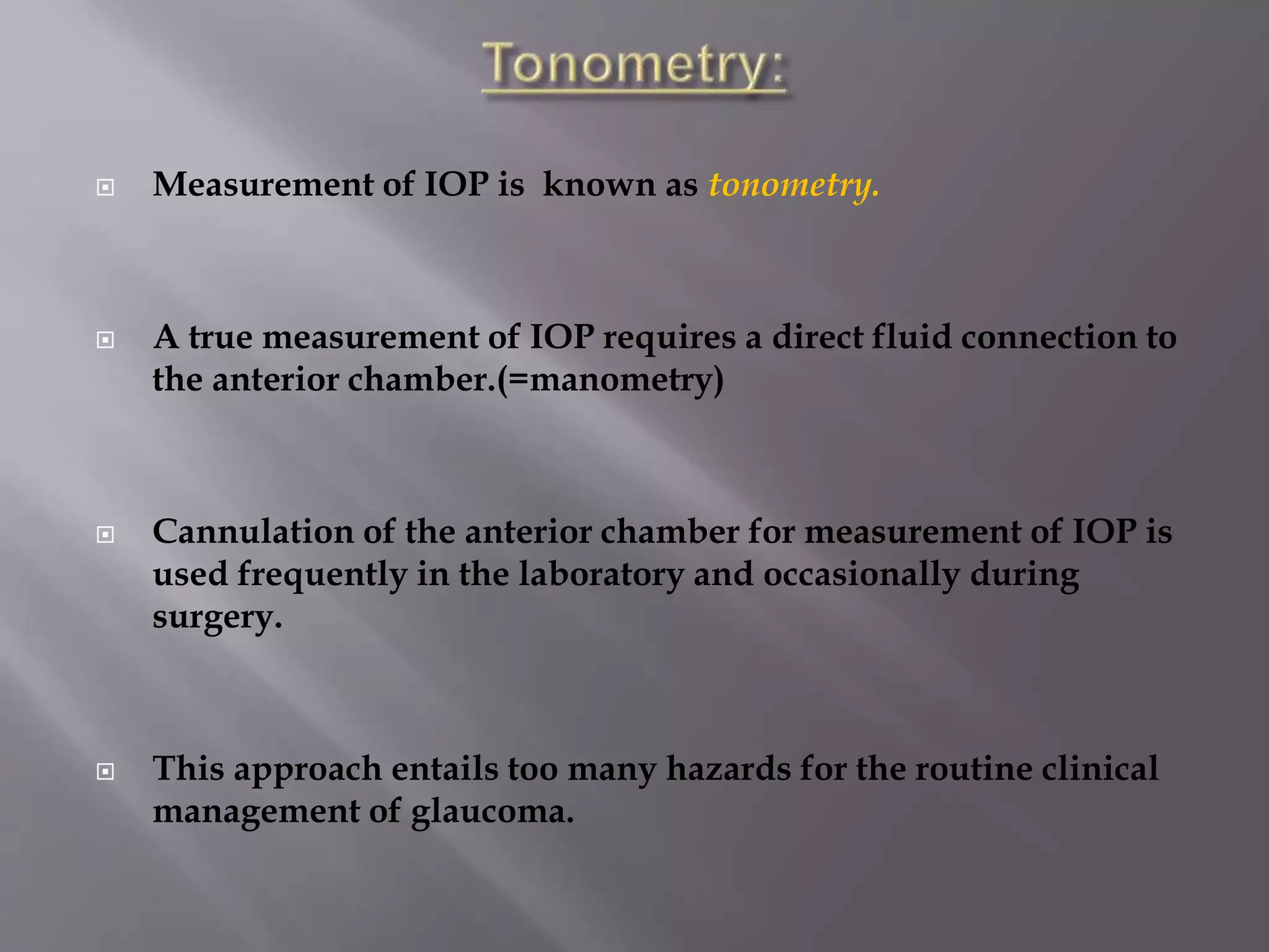 Tonometry and tonography | PPTX