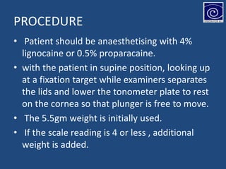 Tonometry ppt | PPTX
