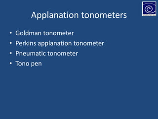Tonometry ppt | PPTX