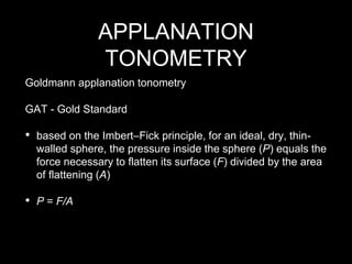 INTRAOCULAR PRESSURE &TONOMETRY Dr. ZAW MIN HTET (OPHTHALMOLOGIST) | PPT