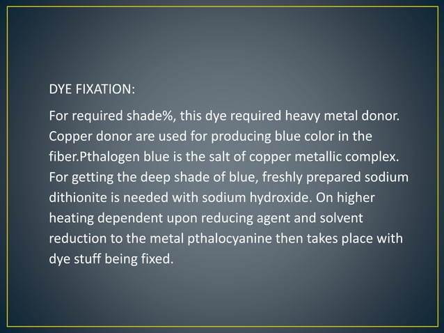 Phthalogen dye and its mechanism | PPT