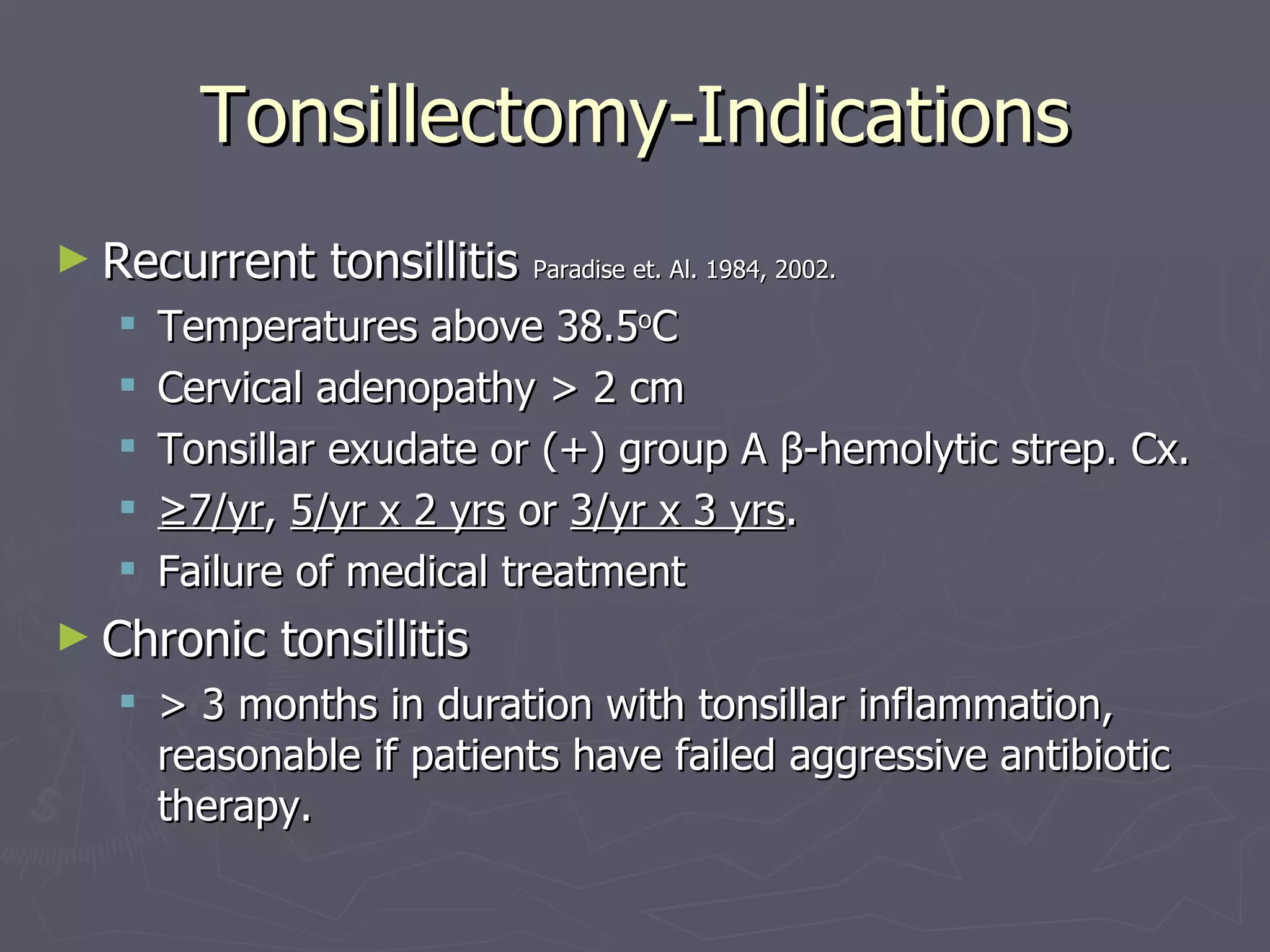Special situations in tonsil and Adenoid disorder Special situations in ...