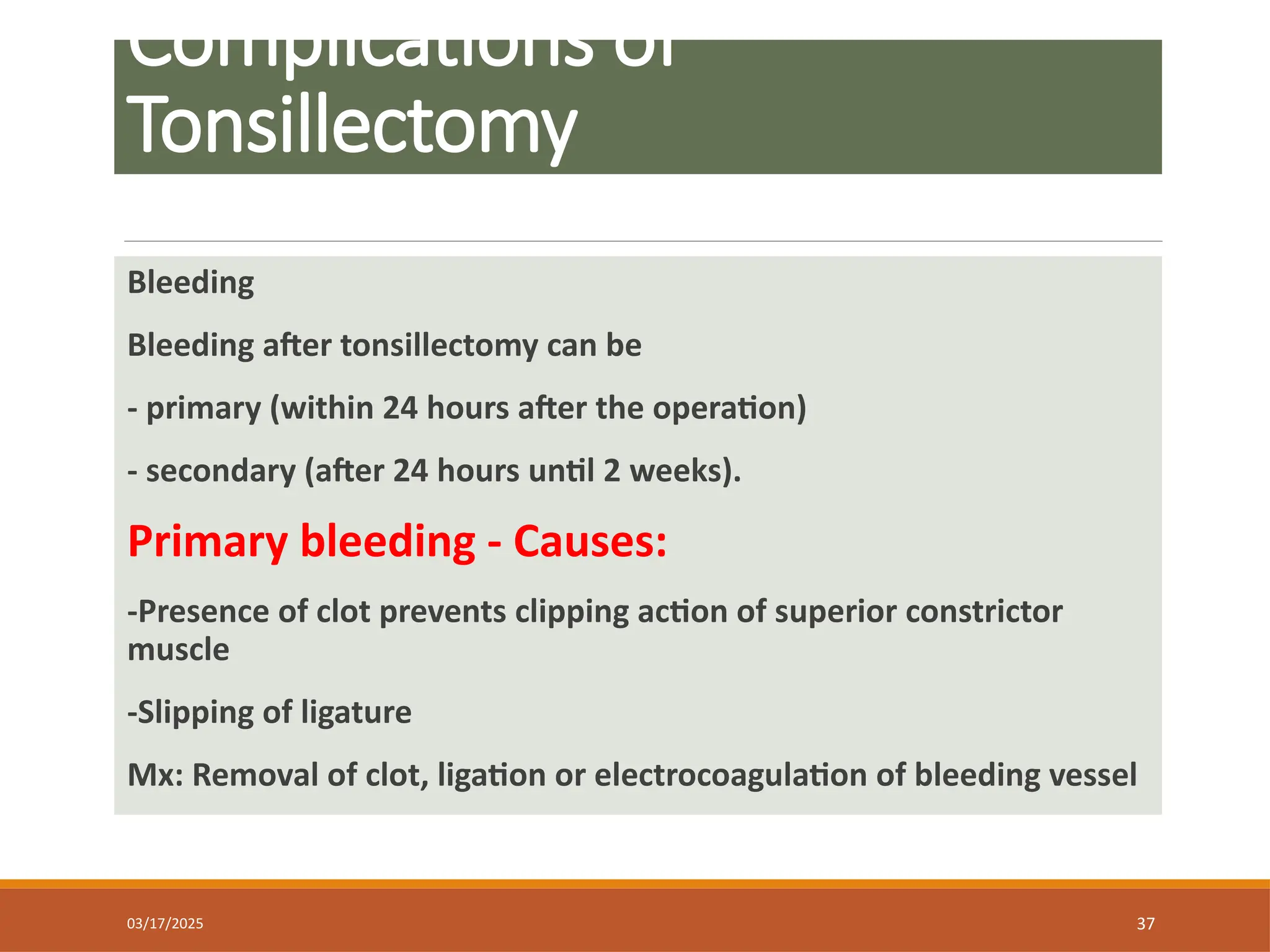 Tonsillar diseases and Tonsillectomy. power point presentation | PPT