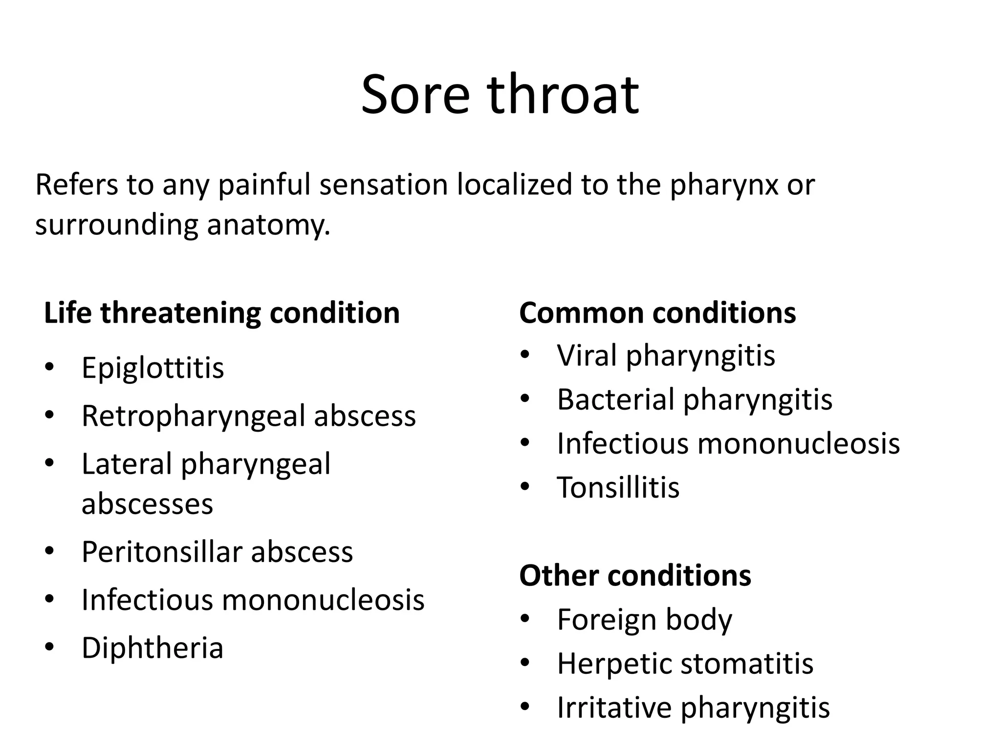 approch to patient with Sore throat | PPTX